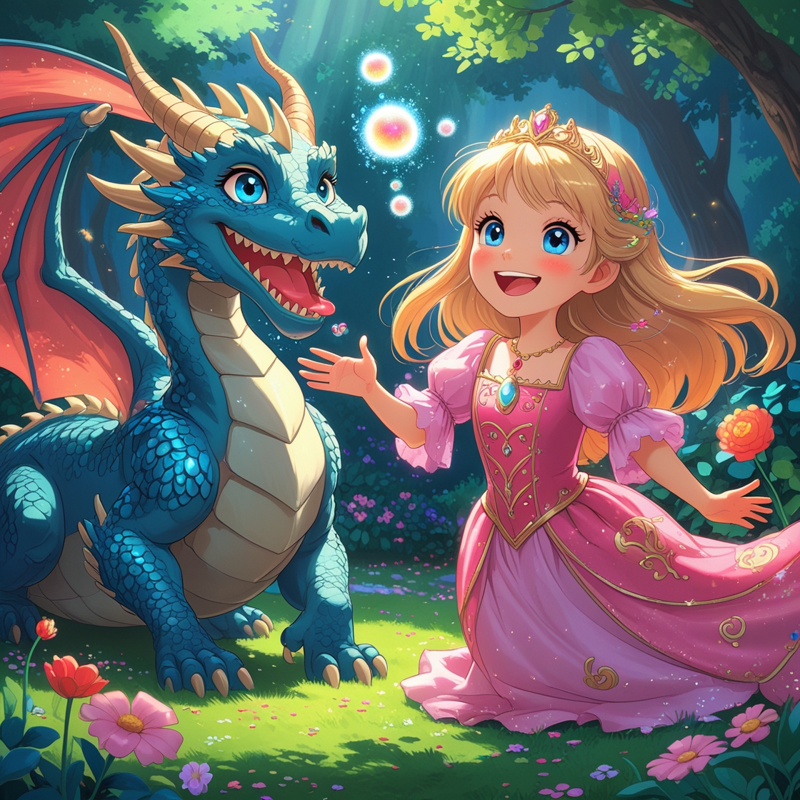 La princesse et le dragon gentil